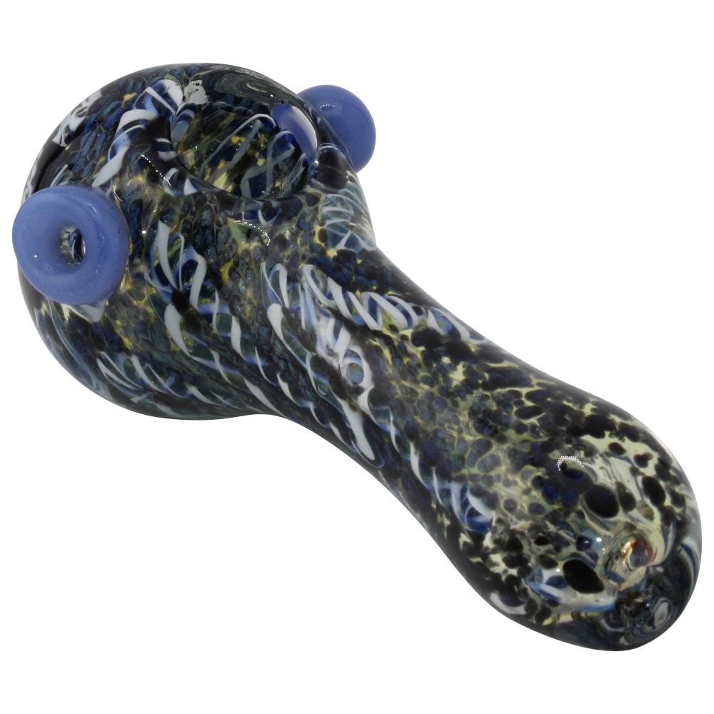 Ripple Glass Hand Pipe-Blue | BoBo